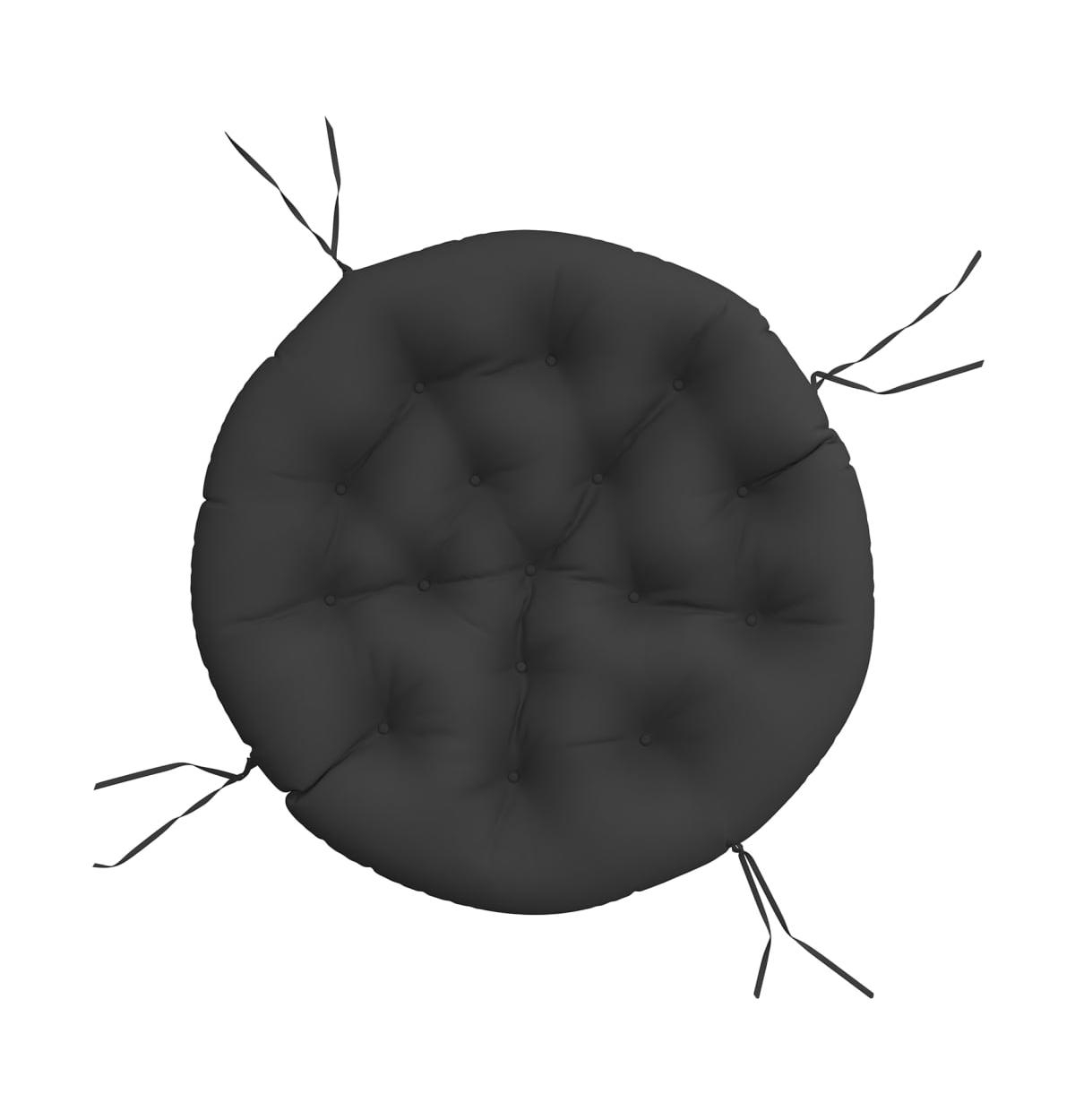 Click here for vidaXL Round Cushion Black 39.4x4.3 Oxford Fabric... prices