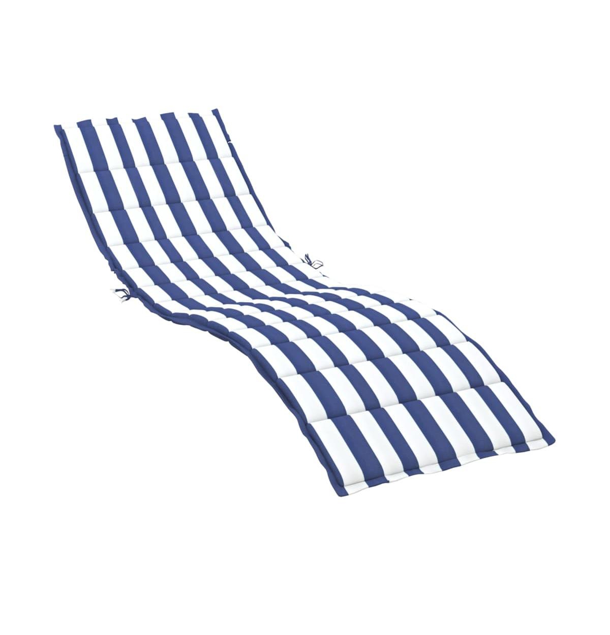 Click here for vidaXL Sun Lounger Cushion Blue&White Stripe Oxfor... prices