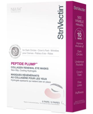 StriVectin Peptide Plump Collagen Renewal Eye Masks, 6 pairs - Macy's