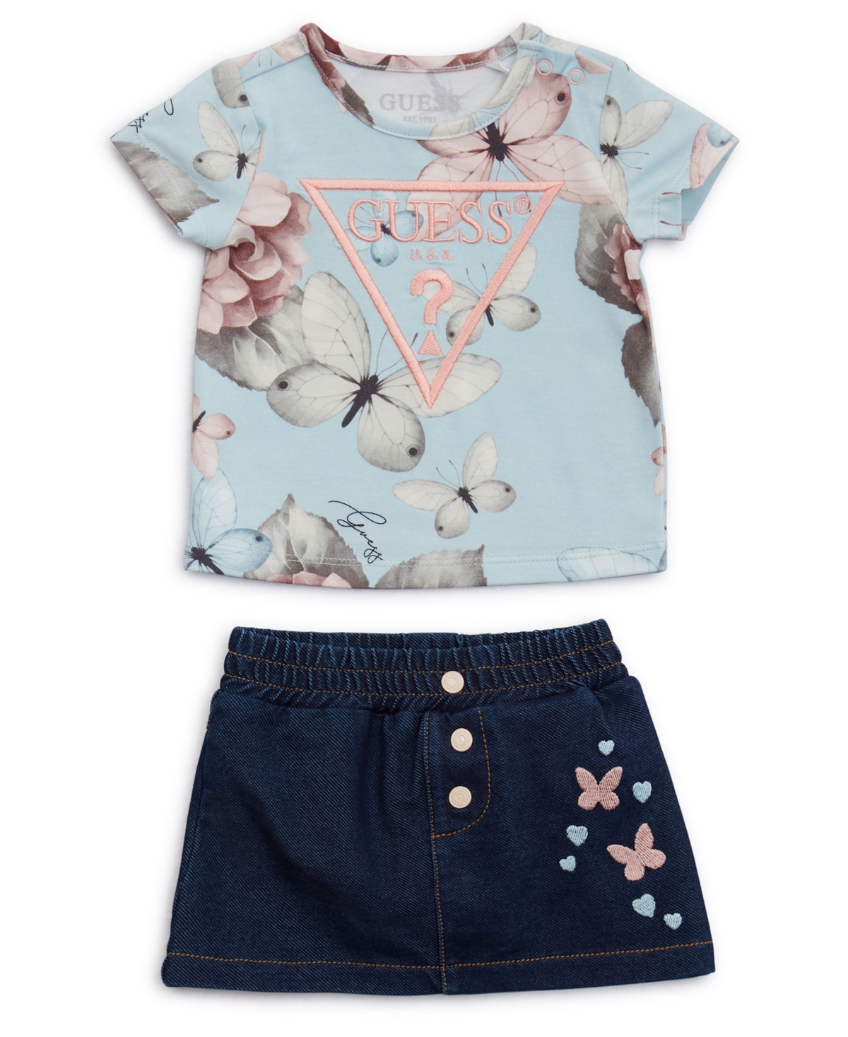 Click here for Guess Baby Girl 2-Piece Stretch Jersey Printed T-S... prices