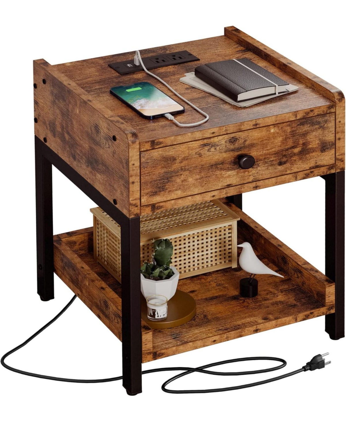 Click here for Likimio Nightstand  Bedside Table with Charging St... prices