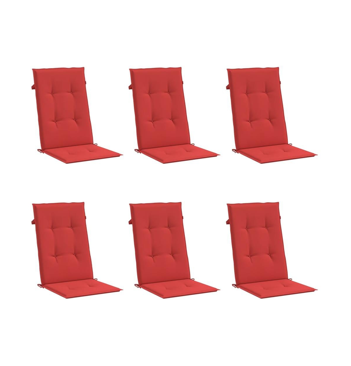 Click here for Garden Highback Chair Cushions 6 pcs Red 47.2x19.7... prices