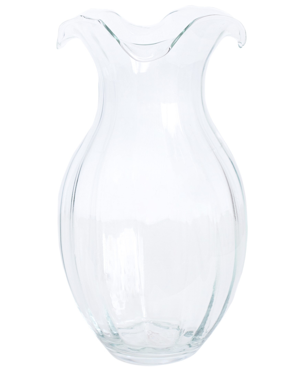 Click here for Vietri Hibiscus Glass Vertical Fluted Vase  Large... prices