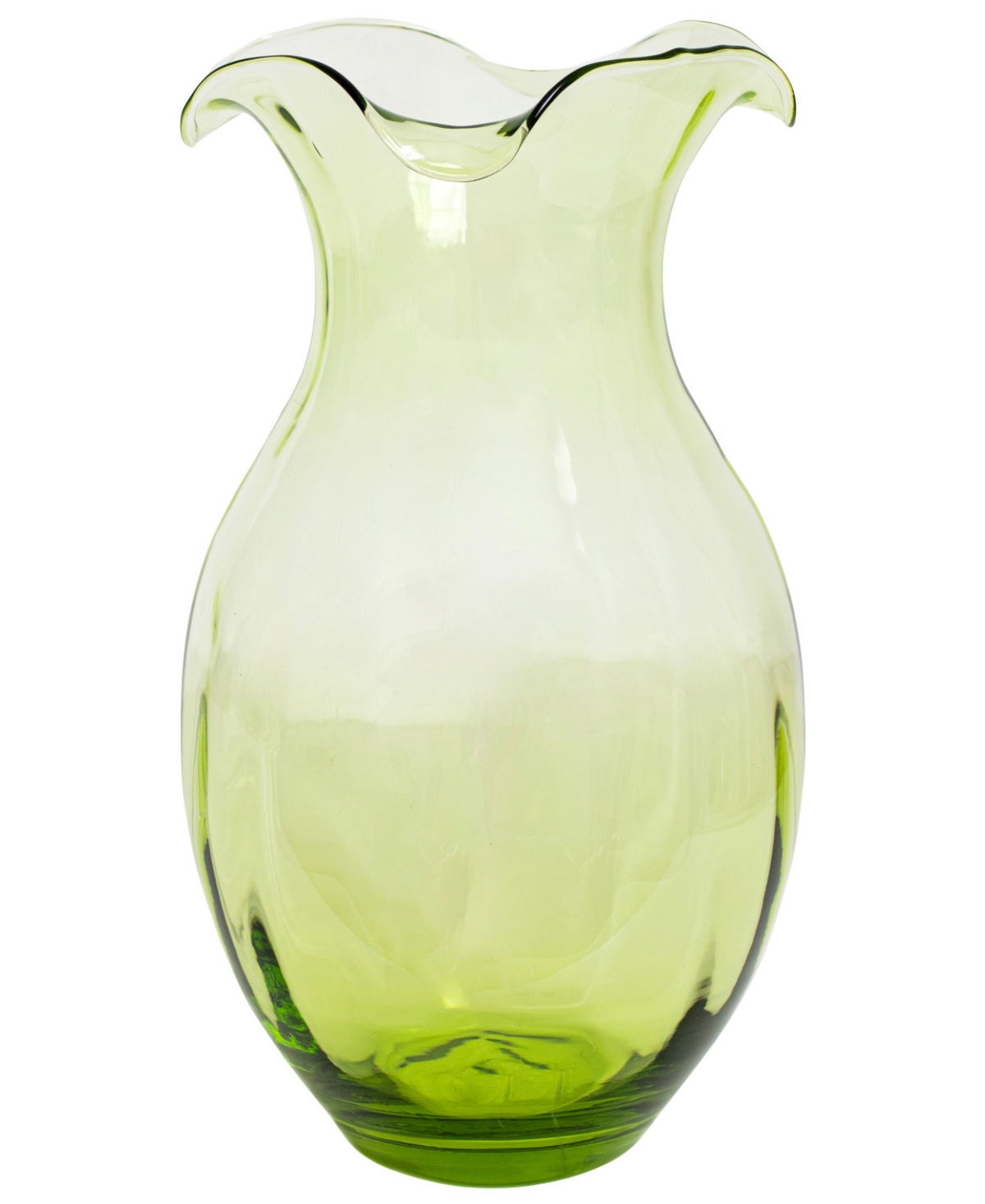 Click here for Vietri Hibiscus Glass Vertical Fluted Vase  Large... prices