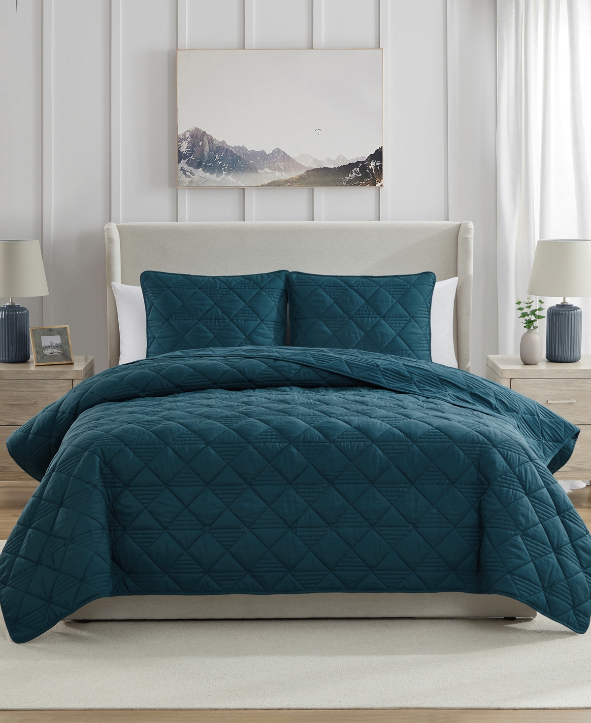 Click here for Vcny Home Lucy Pinsonic Diamond 3-Pc. Quilt Set  K... prices