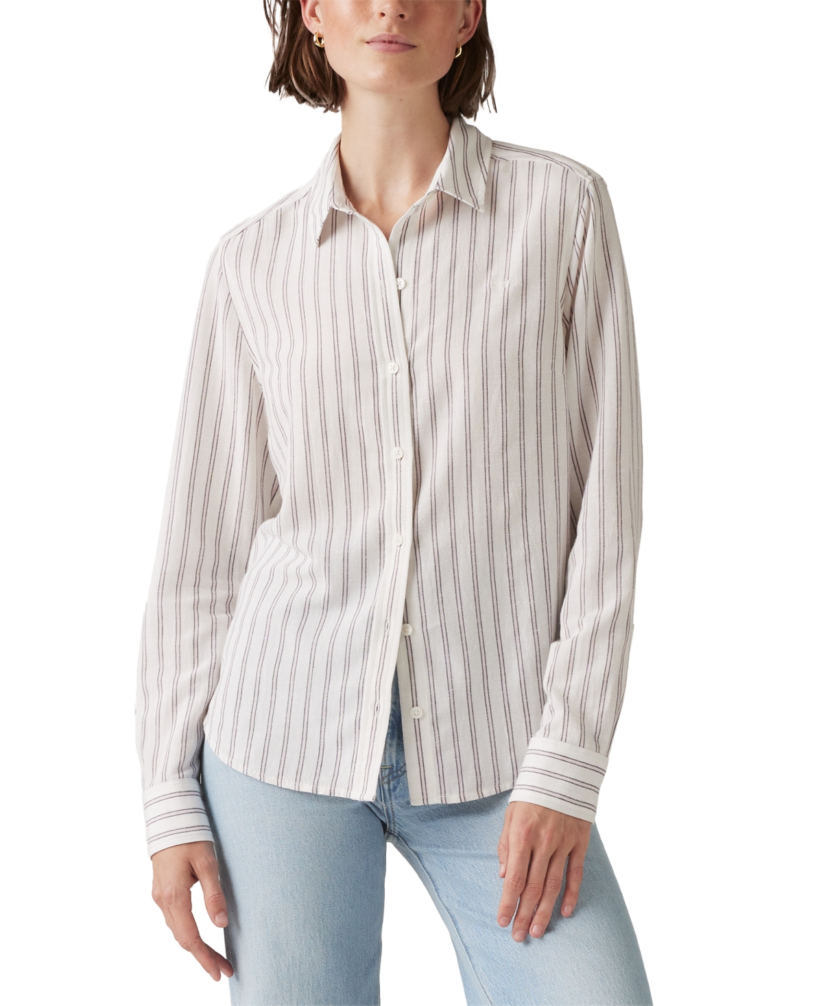 Click here for Levis Womens Classic Fit Button-Front Shirt - Mia... prices