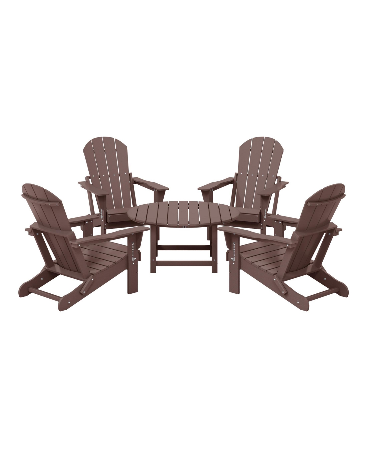 Click here for 5-Piece Hdpe Folding Adirondack Chair Outdoor Pati... prices