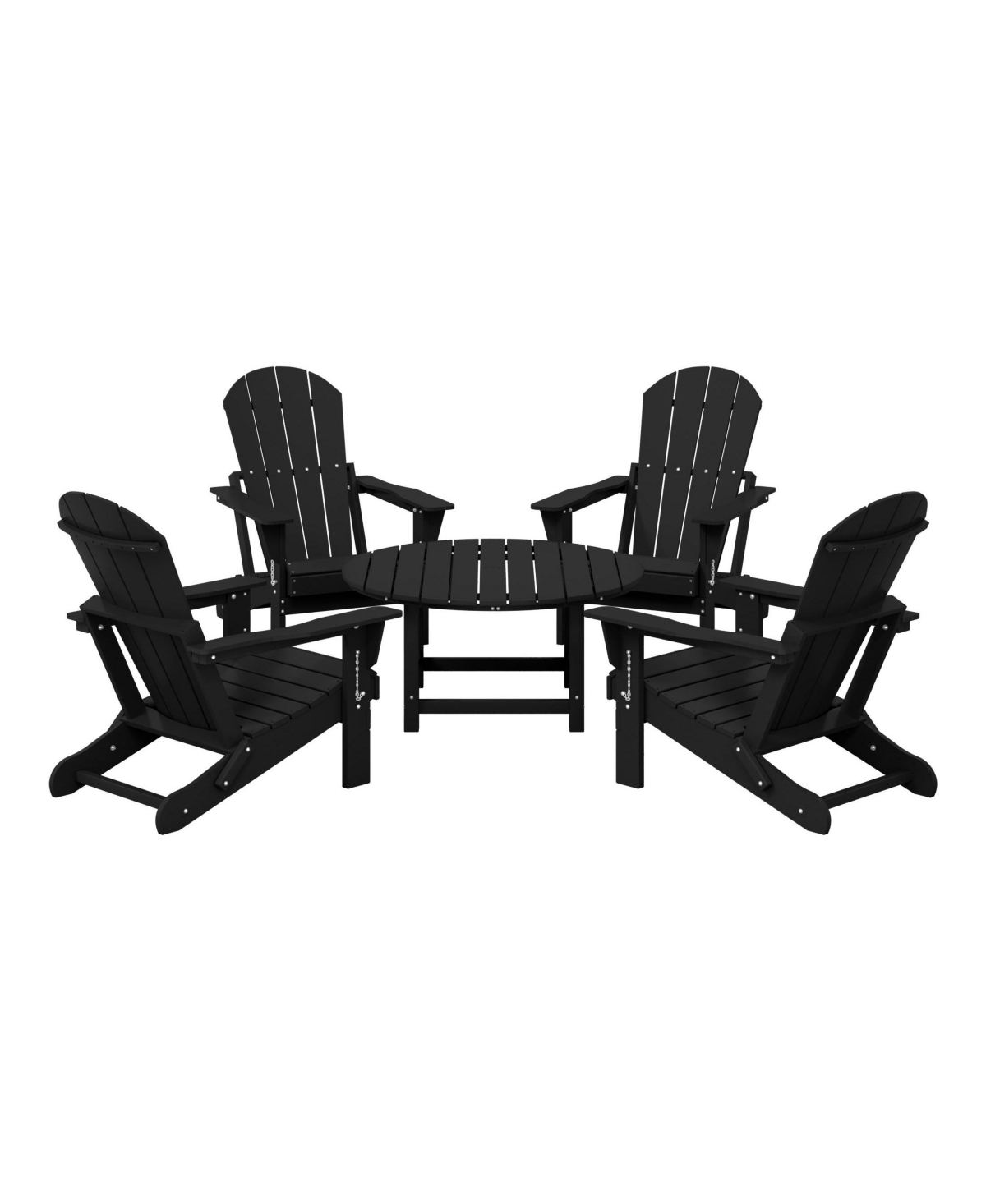Click here for 5-Piece Hdpe Folding Adirondack Chair Outdoor Pati... prices