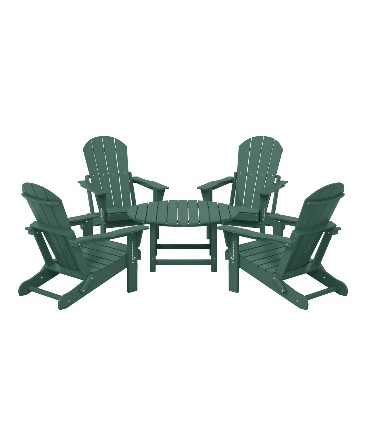 Click here for 5-Piece Hdpe Folding Adirondack Chair Outdoor Pati... prices