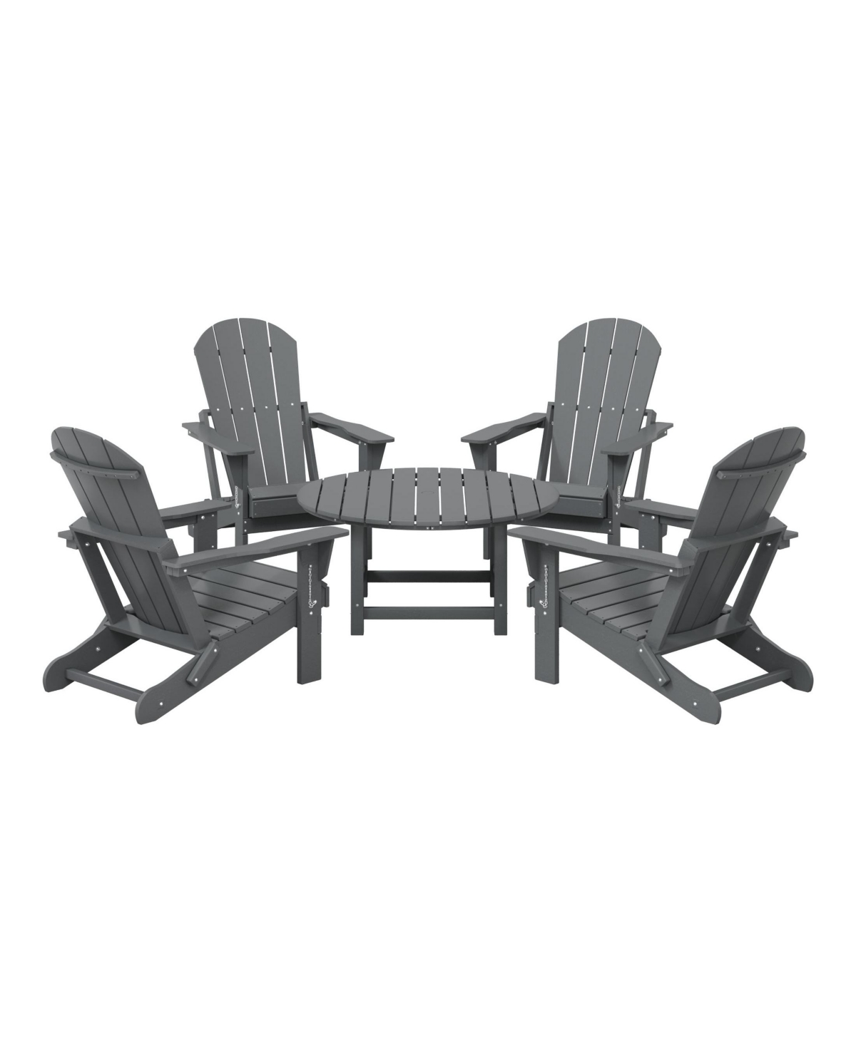 Click here for 5-Piece Hdpe Folding Adirondack Chair Outdoor Pati... prices