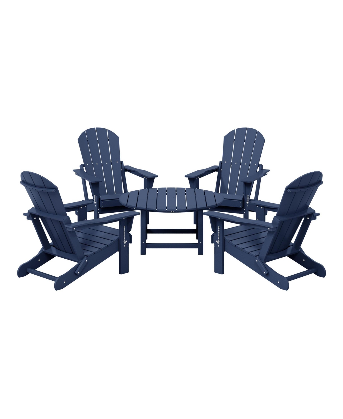 Click here for 5-Piece Hdpe Folding Adirondack Chair Outdoor Pati... prices