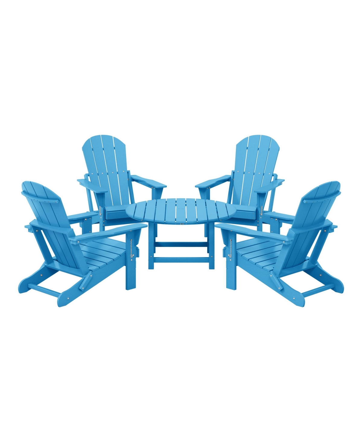 Click here for 5-Piece Hdpe Folding Adirondack Chair Outdoor Pati... prices