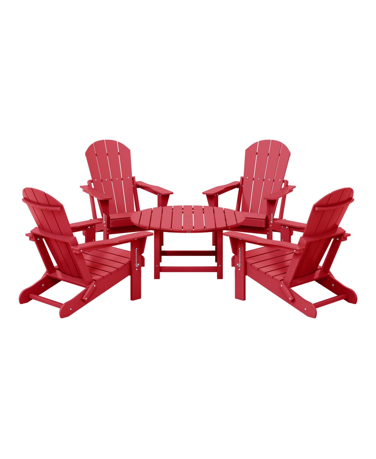 Click here for 5-Piece Hdpe Folding Adirondack Chair Outdoor Pati... prices