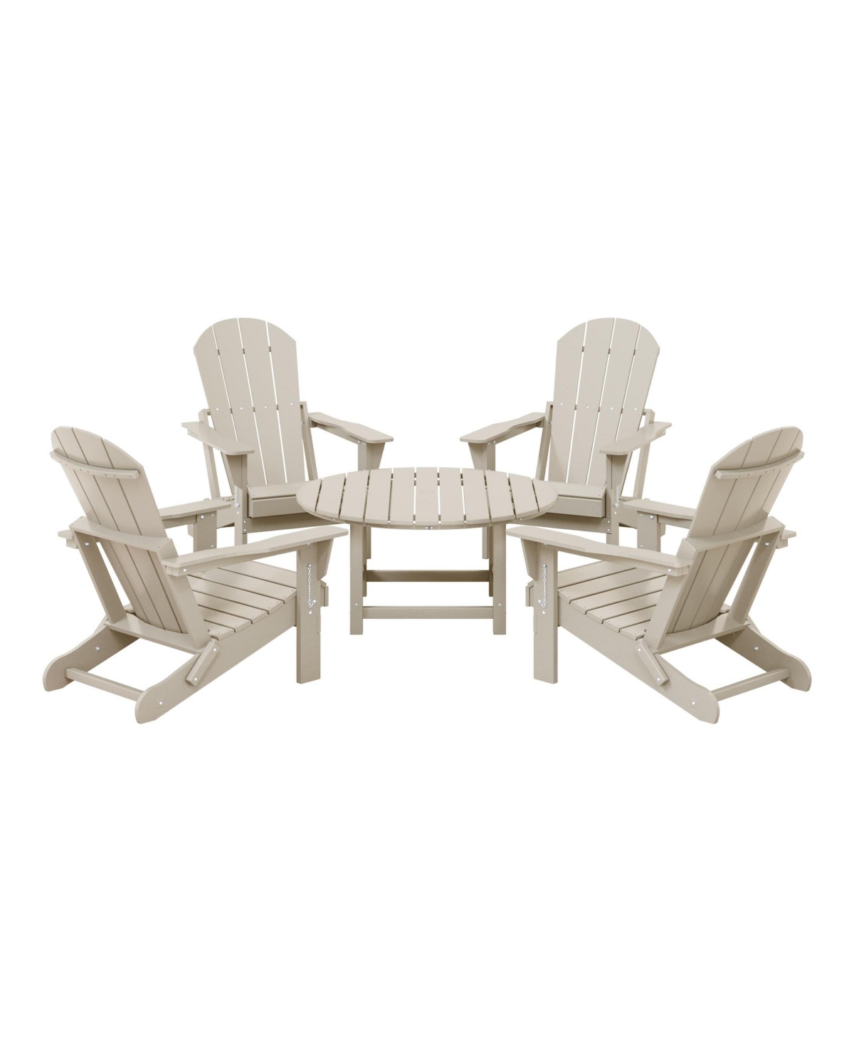 Click here for 5-Piece Hdpe Folding Adirondack Chair Outdoor Pati... prices