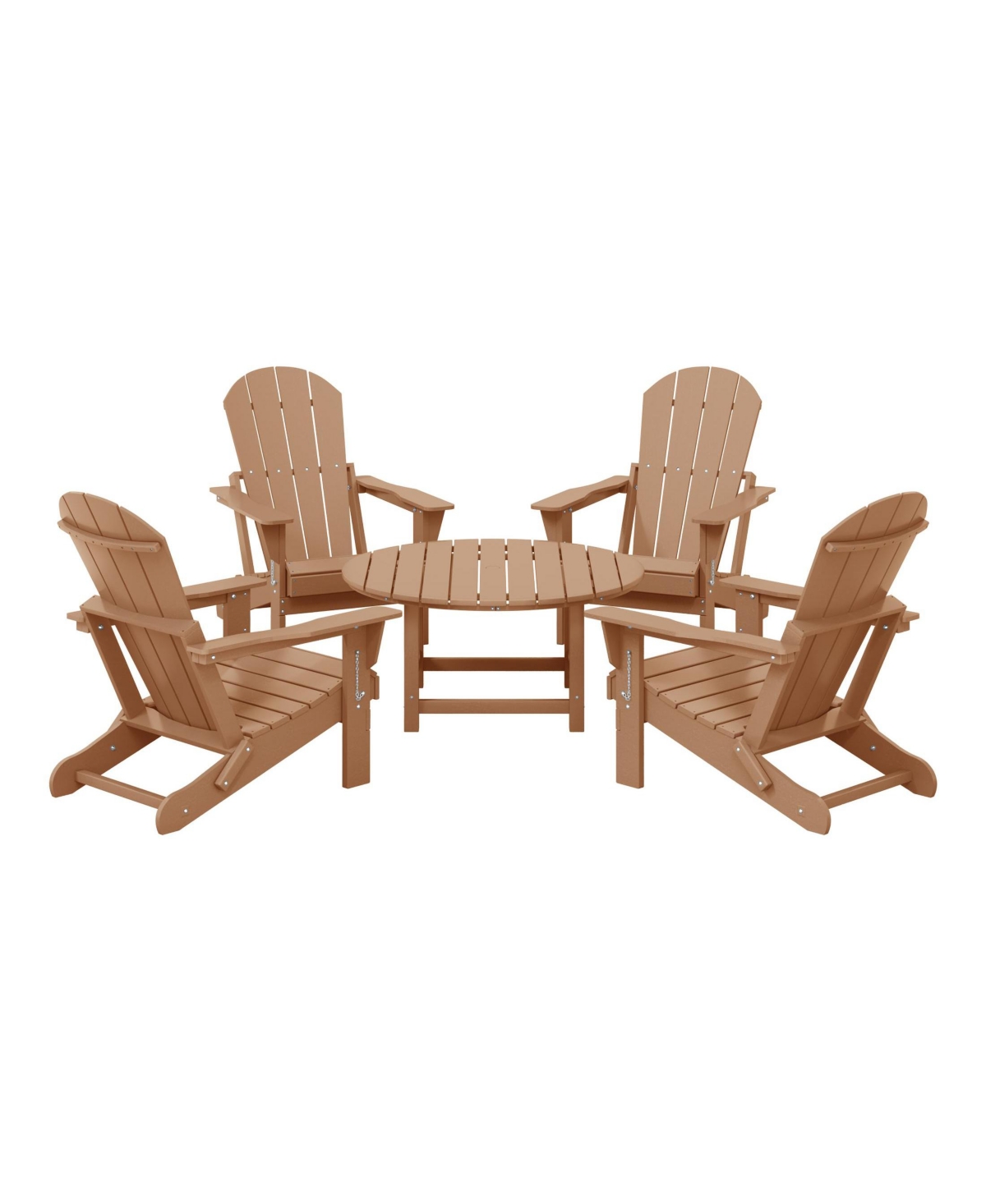 Click here for 5-Piece Hdpe Folding Adirondack Chair Outdoor Pati... prices