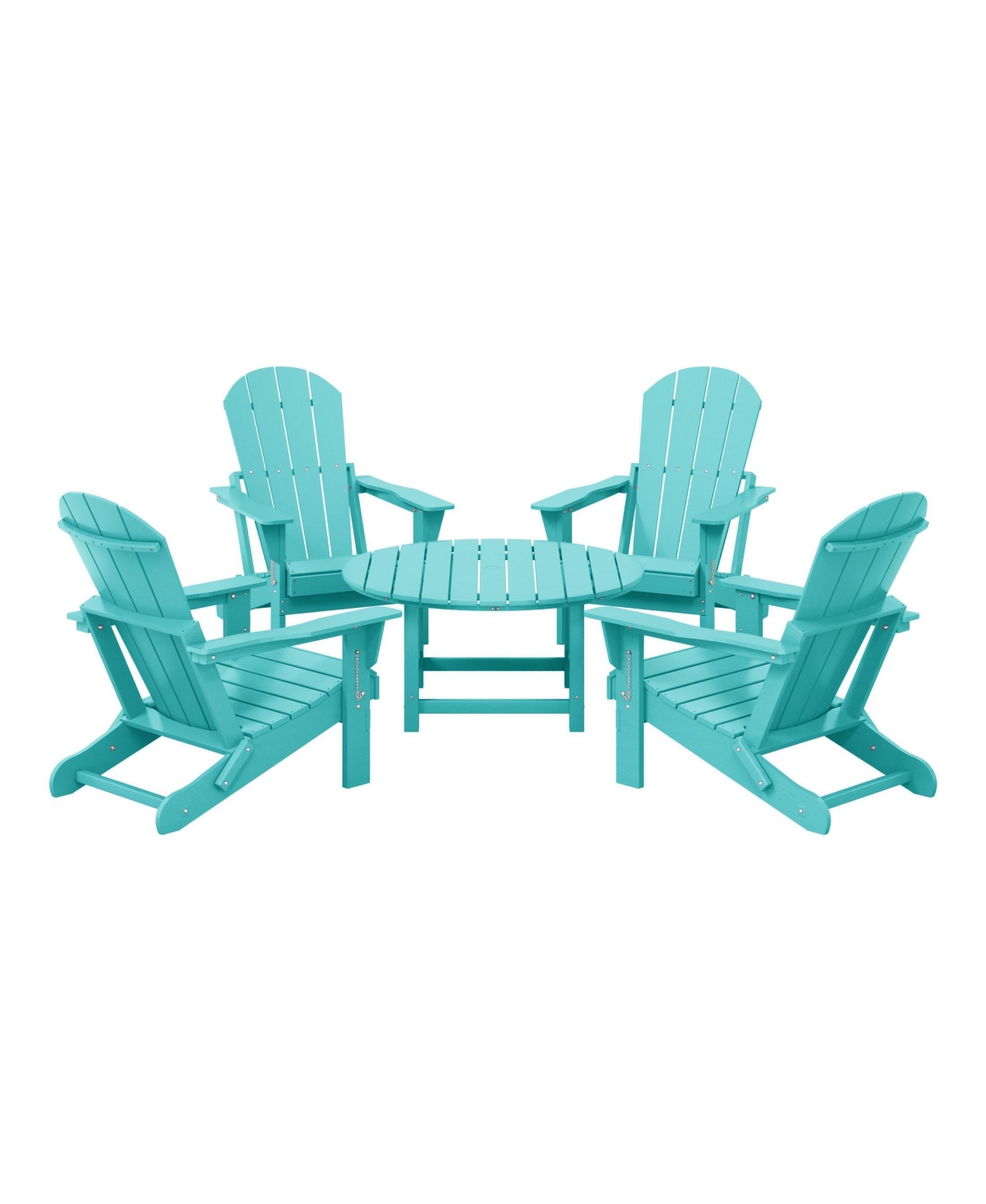 Click here for 5-Piece Hdpe Folding Adirondack Chair Outdoor Pati... prices