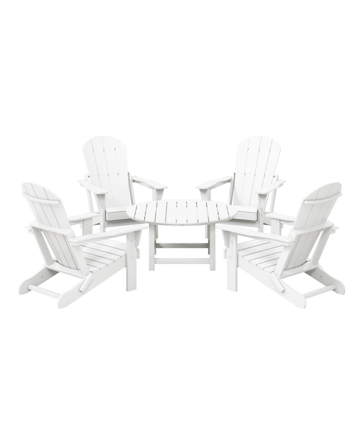 Click here for 5-Piece Hdpe Folding Adirondack Chair Outdoor Pati... prices