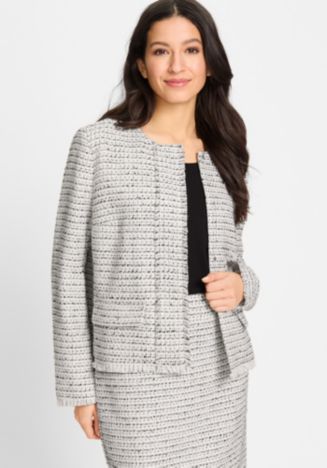 Olsen Women's Collarless Tweed Jacket - Macy's