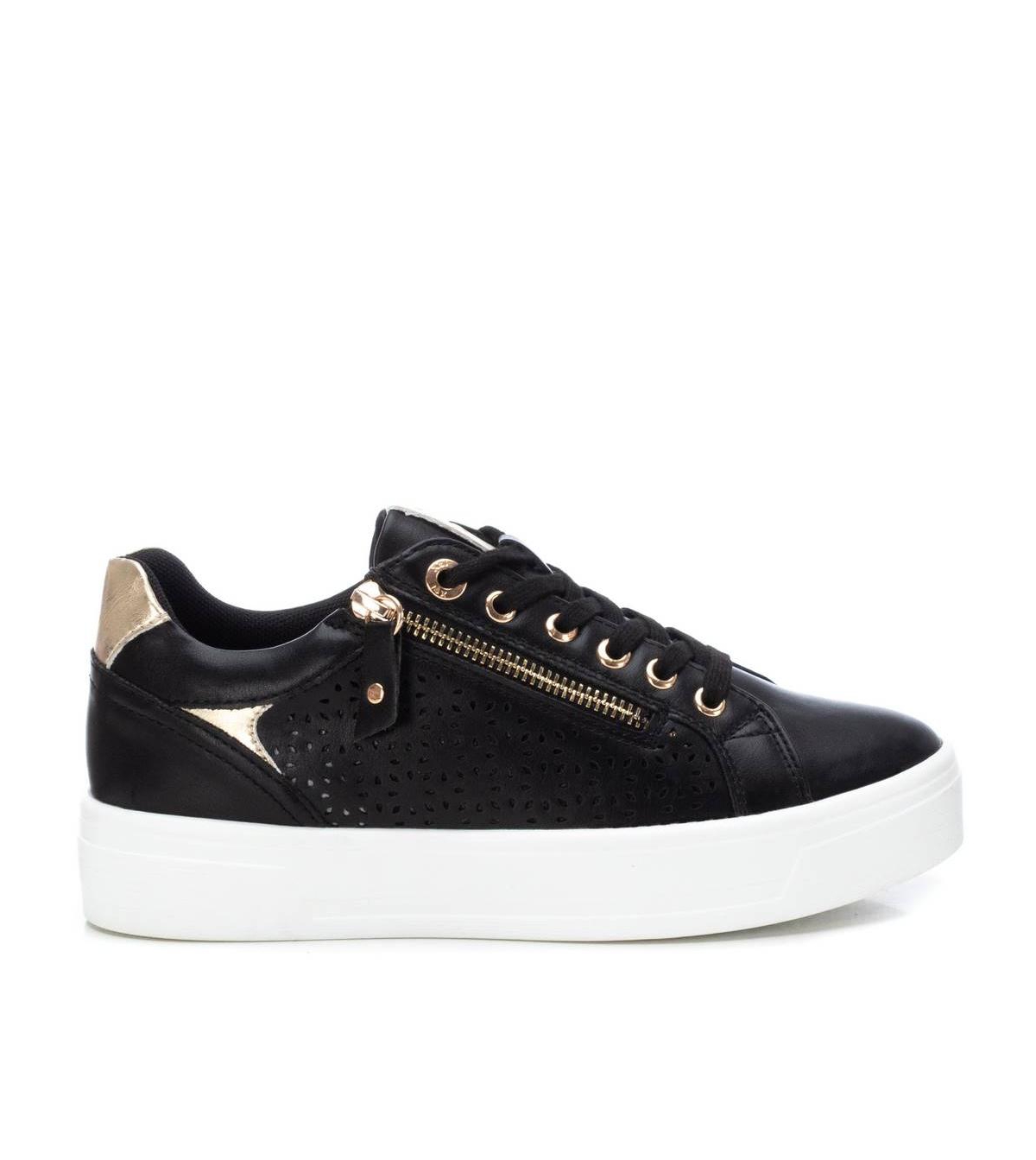 Click here for Womens Lace-Up Sneakers By Xti - Black prices