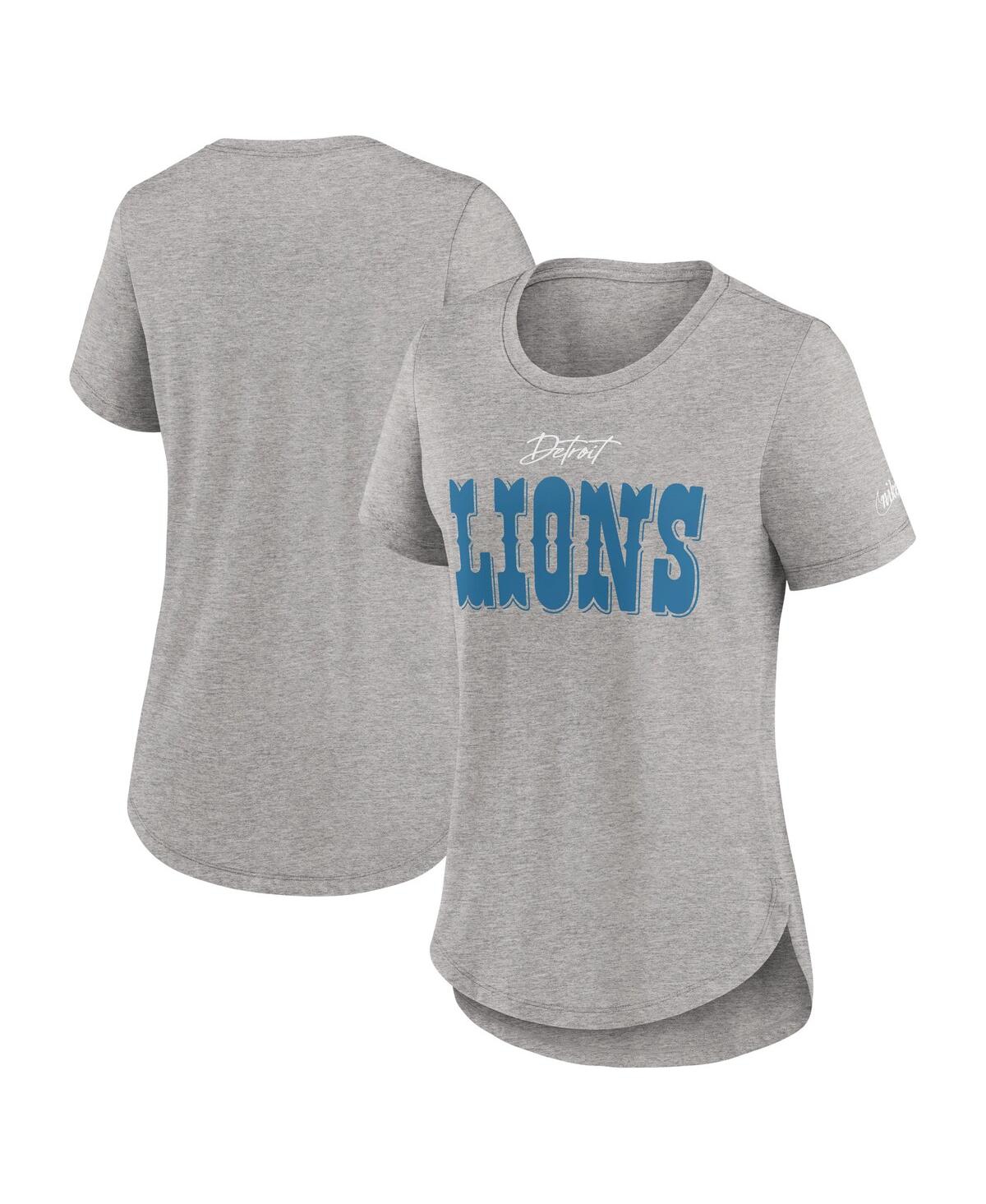 Click here for Nike Womens Heather Gray Detroit Lions Wordmark Tr... prices