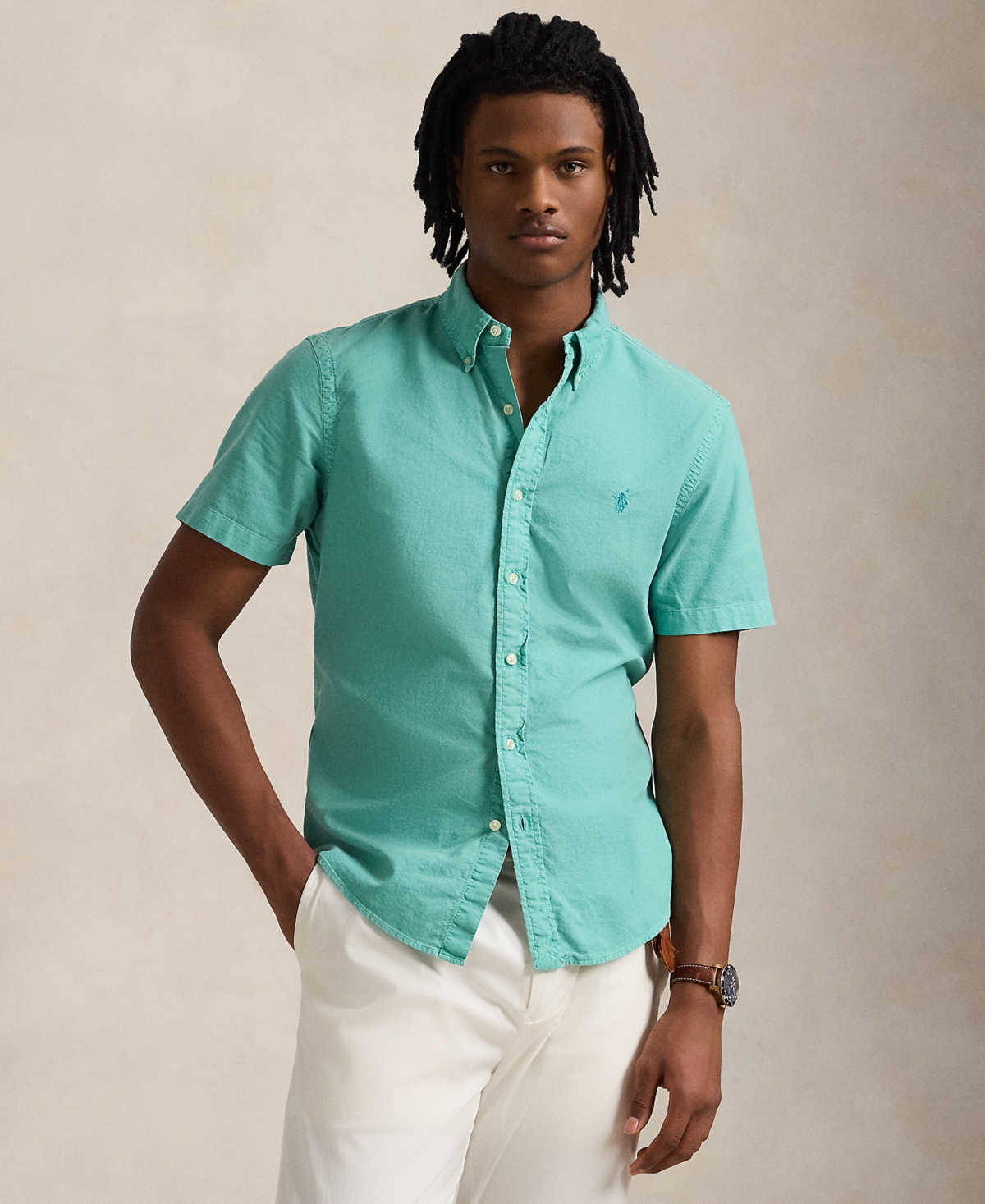 Click here for Polo Ralph Lauren Mens Classic Fit Garment-Dyed Ox... prices