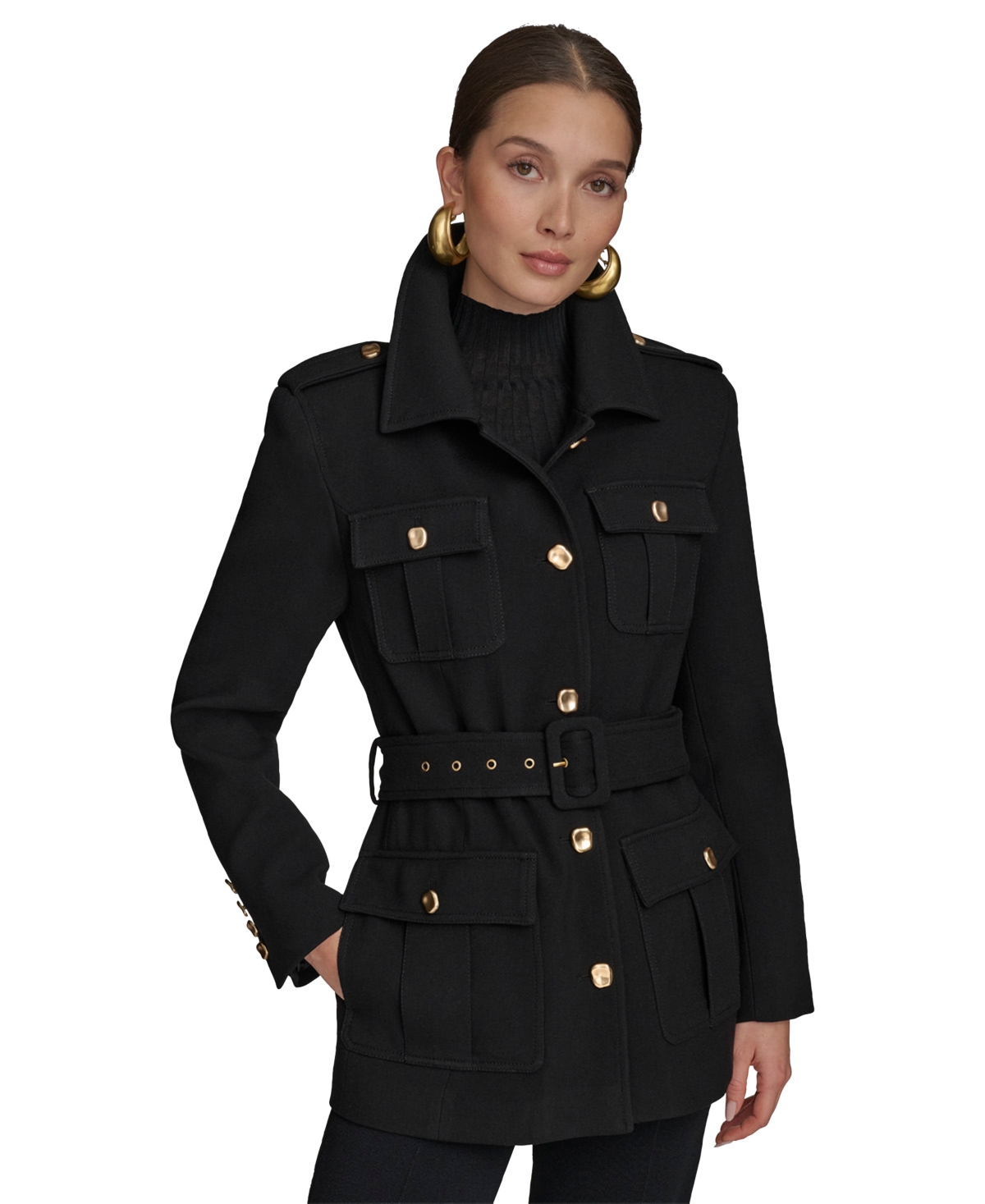 Click here for Donna Karan New York Womens Belted Crepe Jacket -... prices