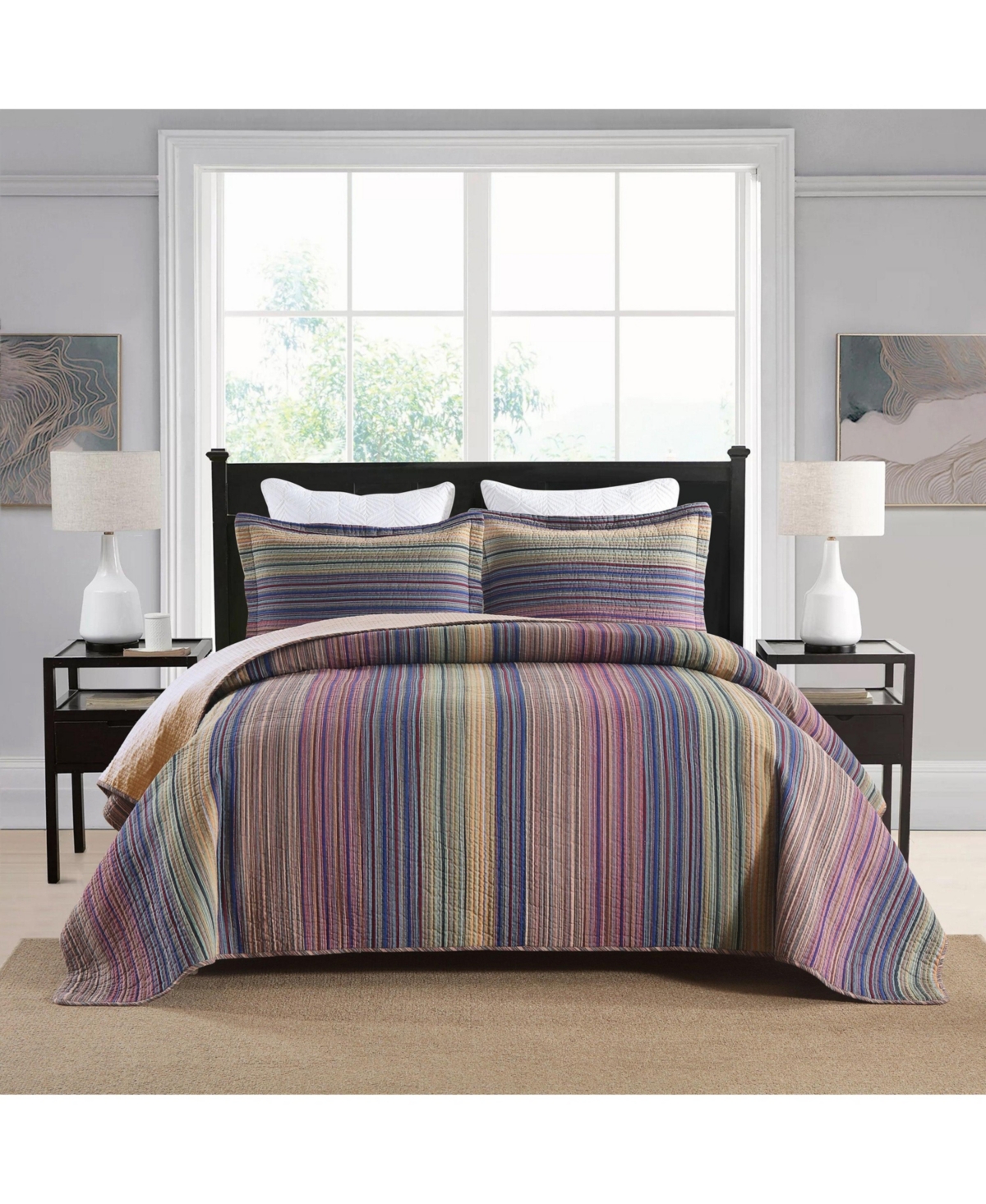 Click here for Marcielo 3Pcs 100 Cotton Quilt Bedspread Set Rever... prices