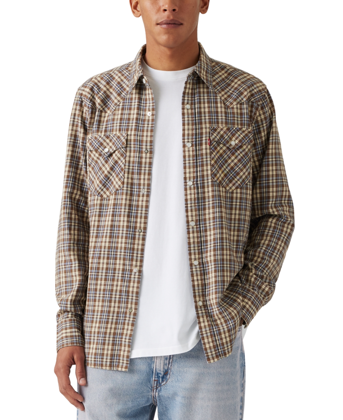 Click here for Levis Mens Classic Standard Fit Western Shirt - Ra... prices