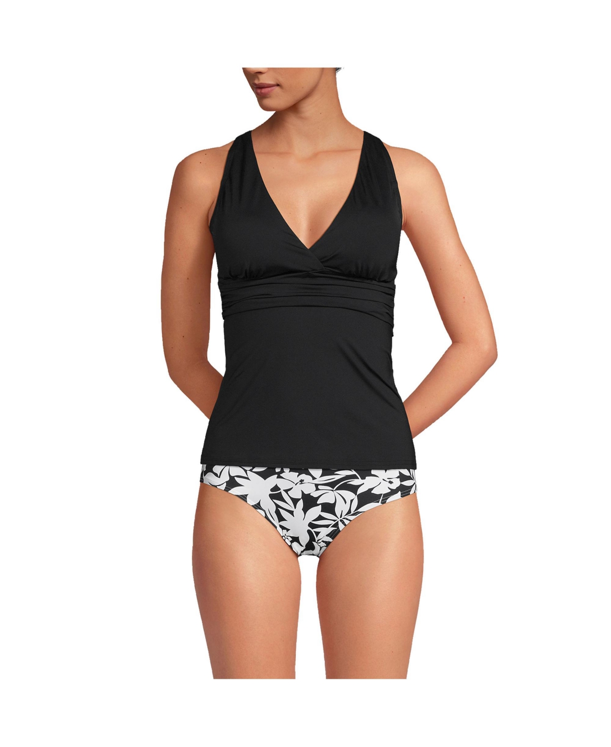Click here for Lands End Womens D-Cup V-Neck Plunge X Back Tankin... prices