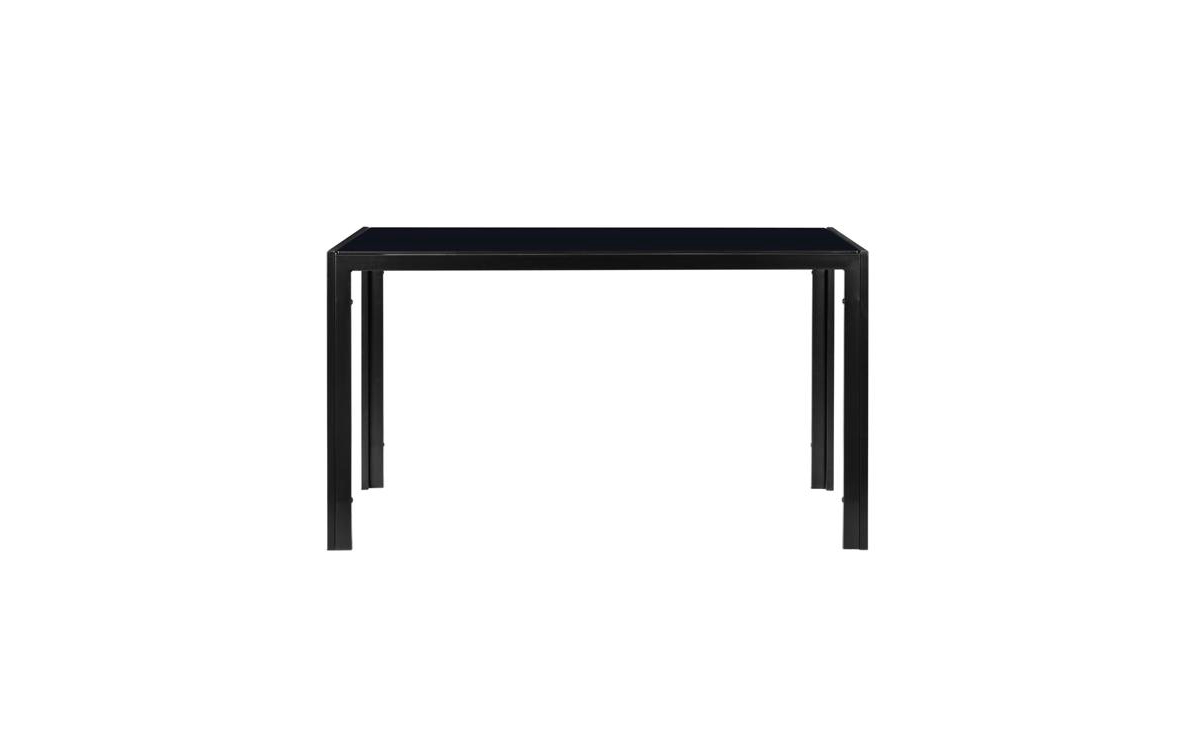 Click here for Simple Assembled Tempered Glass & Iron Dinner Tabl... prices