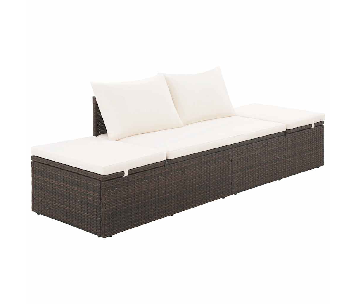 Click here for Patio Bed Gray 76.8x23.6 Poly Rattan - Brown prices