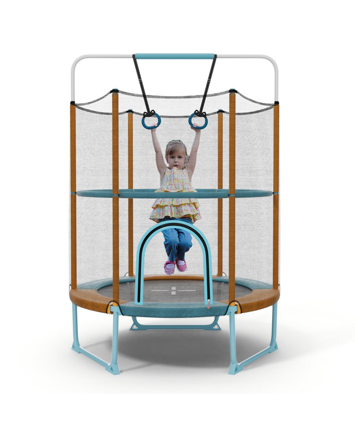 Click here for 60 Trampoline with Gymnastic Bar and Rings for Kid... prices