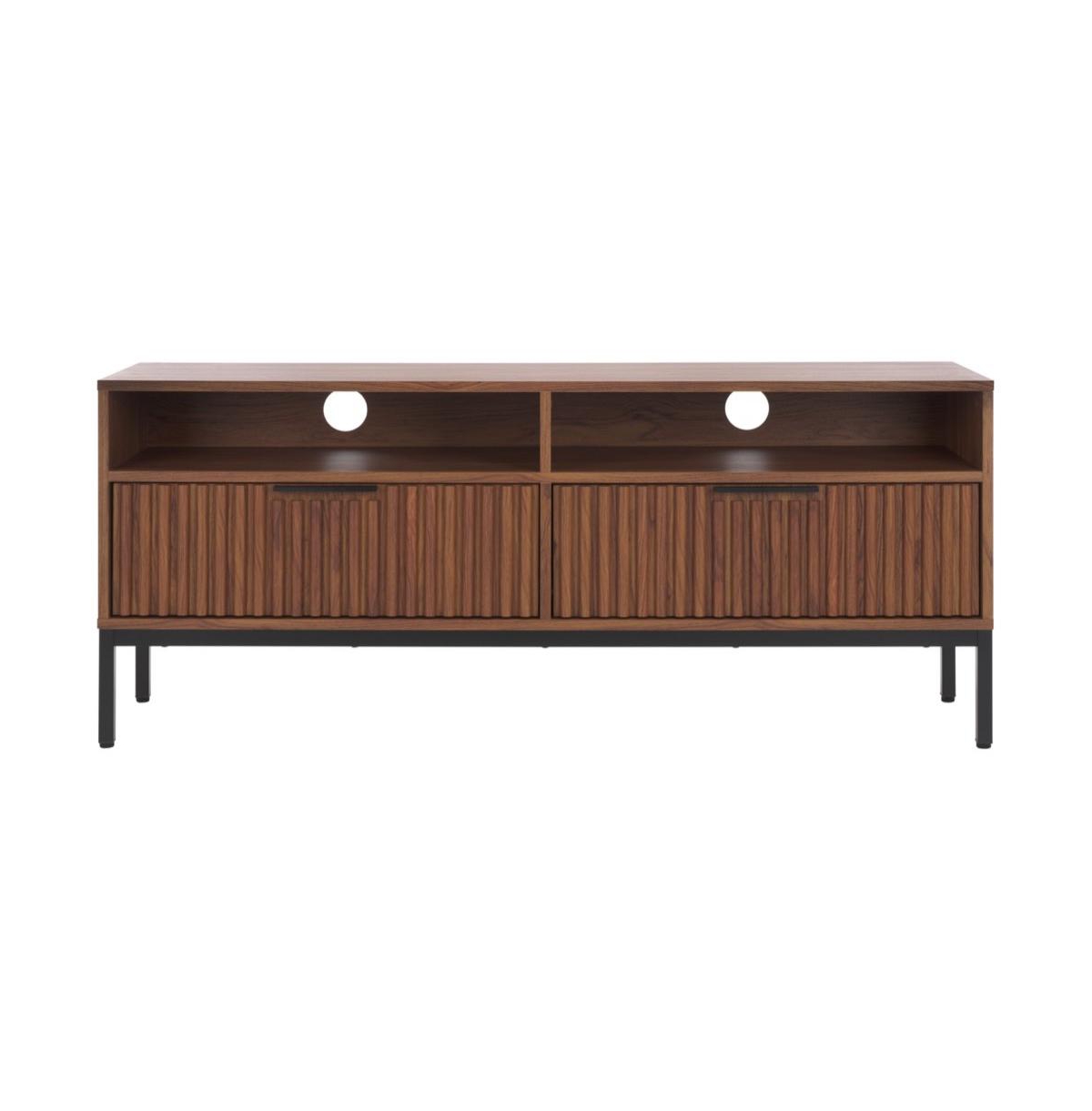 Click here for Lylia 2 Drawer 2 Shelf Media Stand - Walnut/black prices