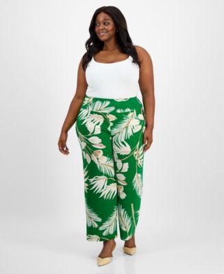 Anne Klein Plus Size Pull-On High-Rise Palazzo Pants - Macy's