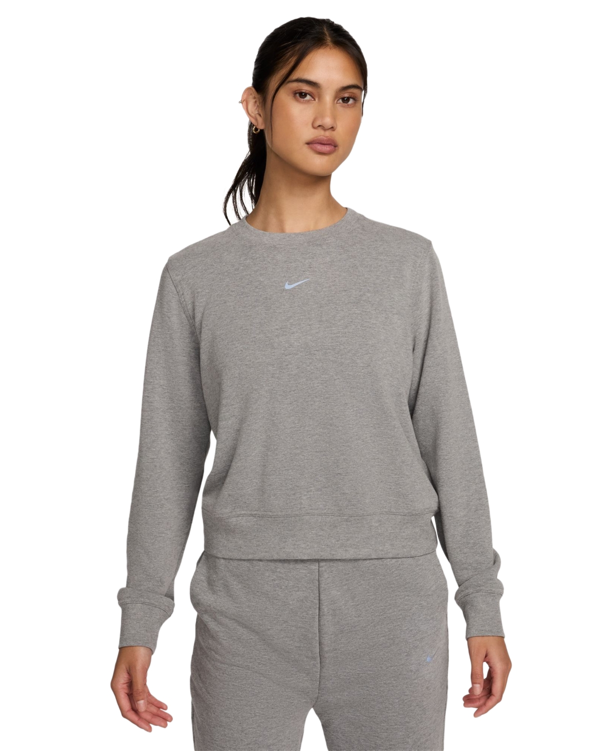 Click here for Nike Womens Dri-fit One Crewneck French Terry Swea... prices