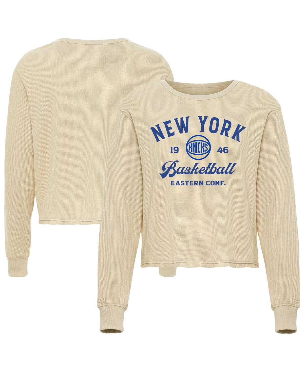 Click here for Sportiqe Mens and Womens Cream New York Knicks Hig... prices