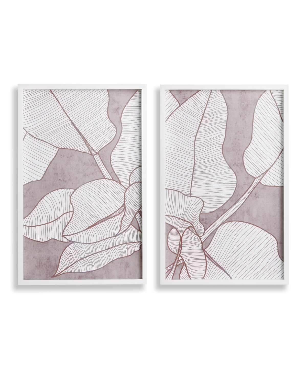 Click here for Palm Leaf Prints Set of 2 - Grey prices