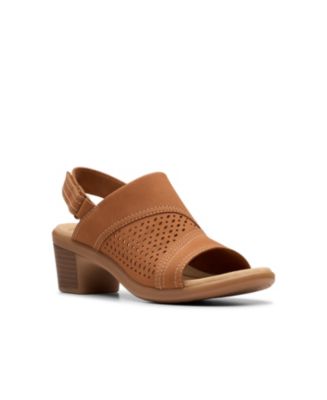 Clarks Collection Women's Emily2 Mist Block Heel Sandals - Macy's