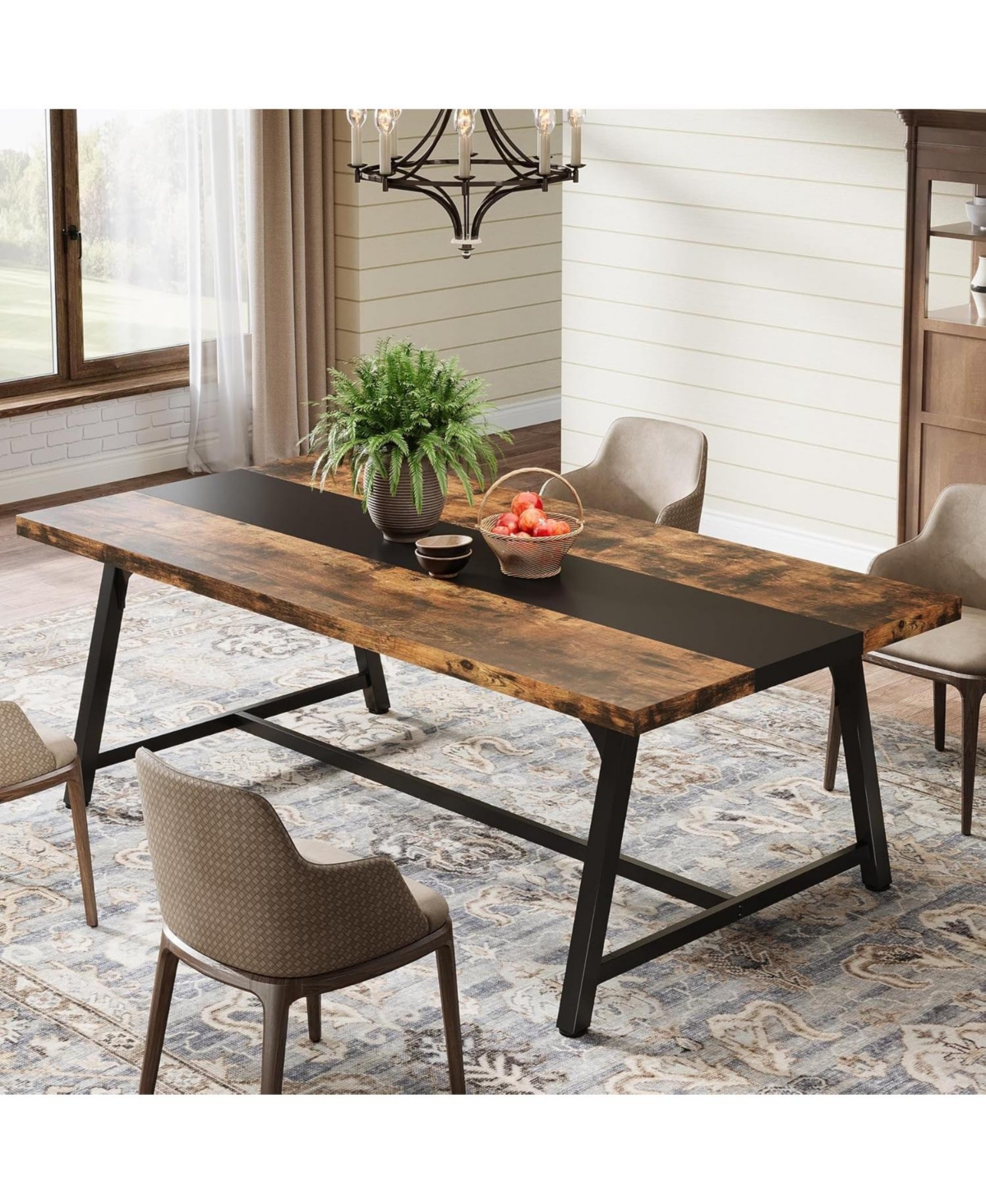 Click here for Tribesigns 70.9 Farmhouse Dining Table for 6-8 Peo... prices