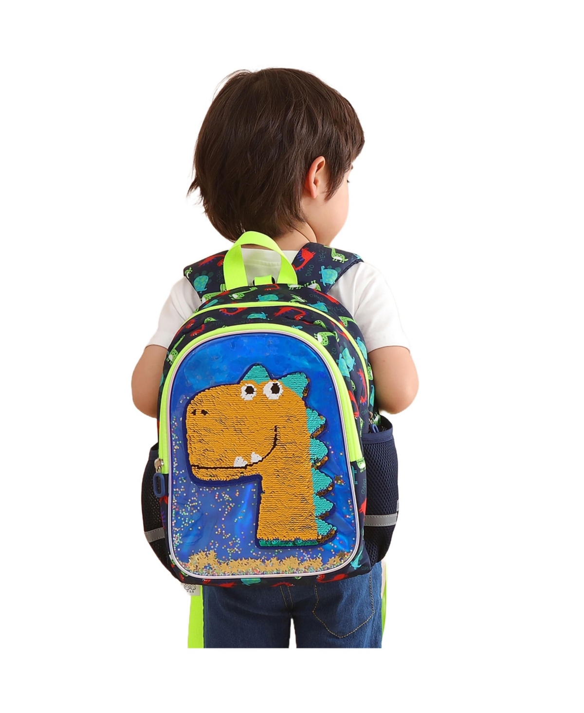 Click here for Sunveno Toddler Dinosaur Backpack Reversible Sequi... prices