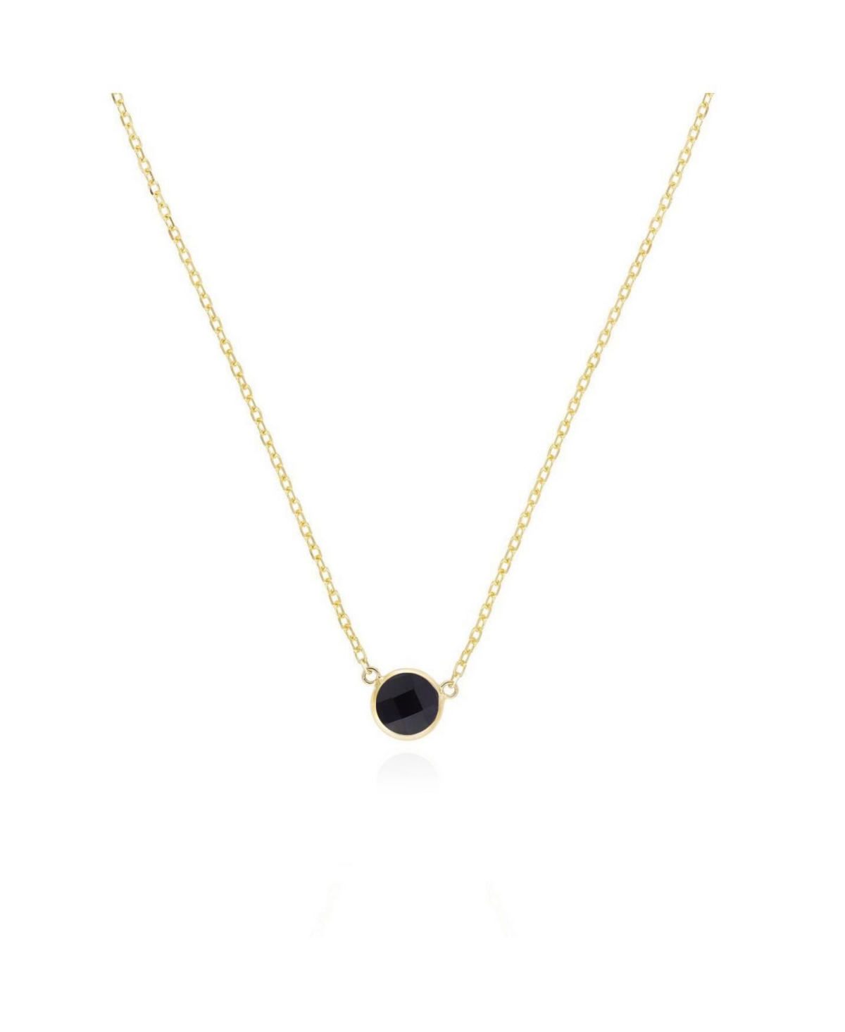 Click here for The Lovery Onyx Single Bezel Necklace 14K Gold - O... prices
