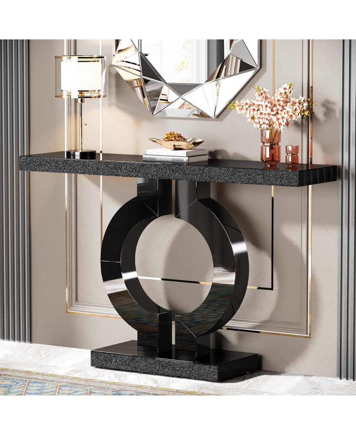 Click here for Tribesigns 43-Inch Mirrored Console Table with O-S... prices