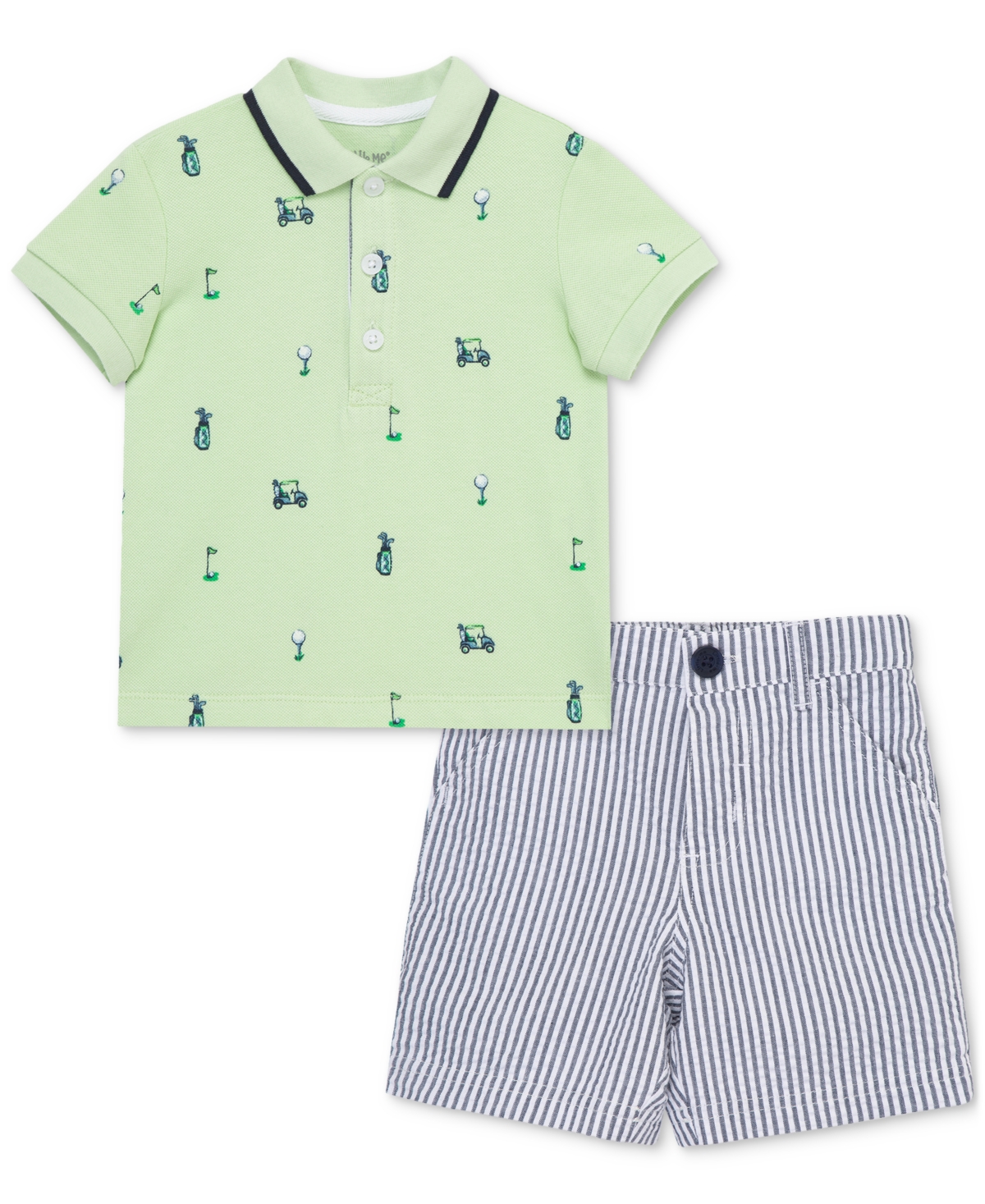 Click here for Little Me Baby Boys Cotton Golf Polo & Striped Sho... prices