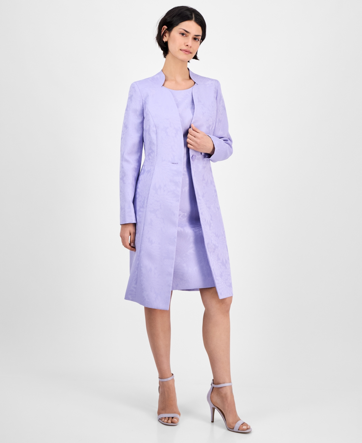 Click here for Le Suit Womens One-Button Long-Sleeve Topper Jacke... prices
