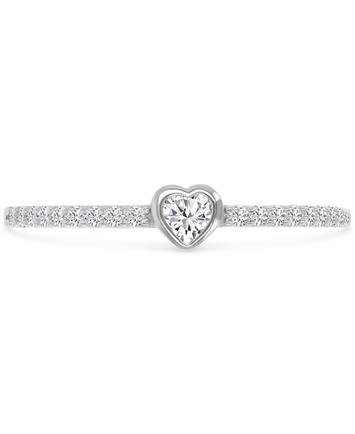 Click here for Cubic Zirconia Heart Accent Ring (1/2 ct. t.w.) in... prices
