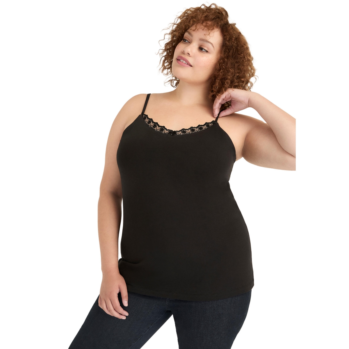 Click here for June + Vie Womens Plus Size Lace-Trim Bra Cami - B... prices