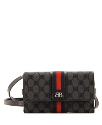 Pre-Owned Balenciaga x Gucci The Hacker Wallet on Strap BB Canvas - Macy's