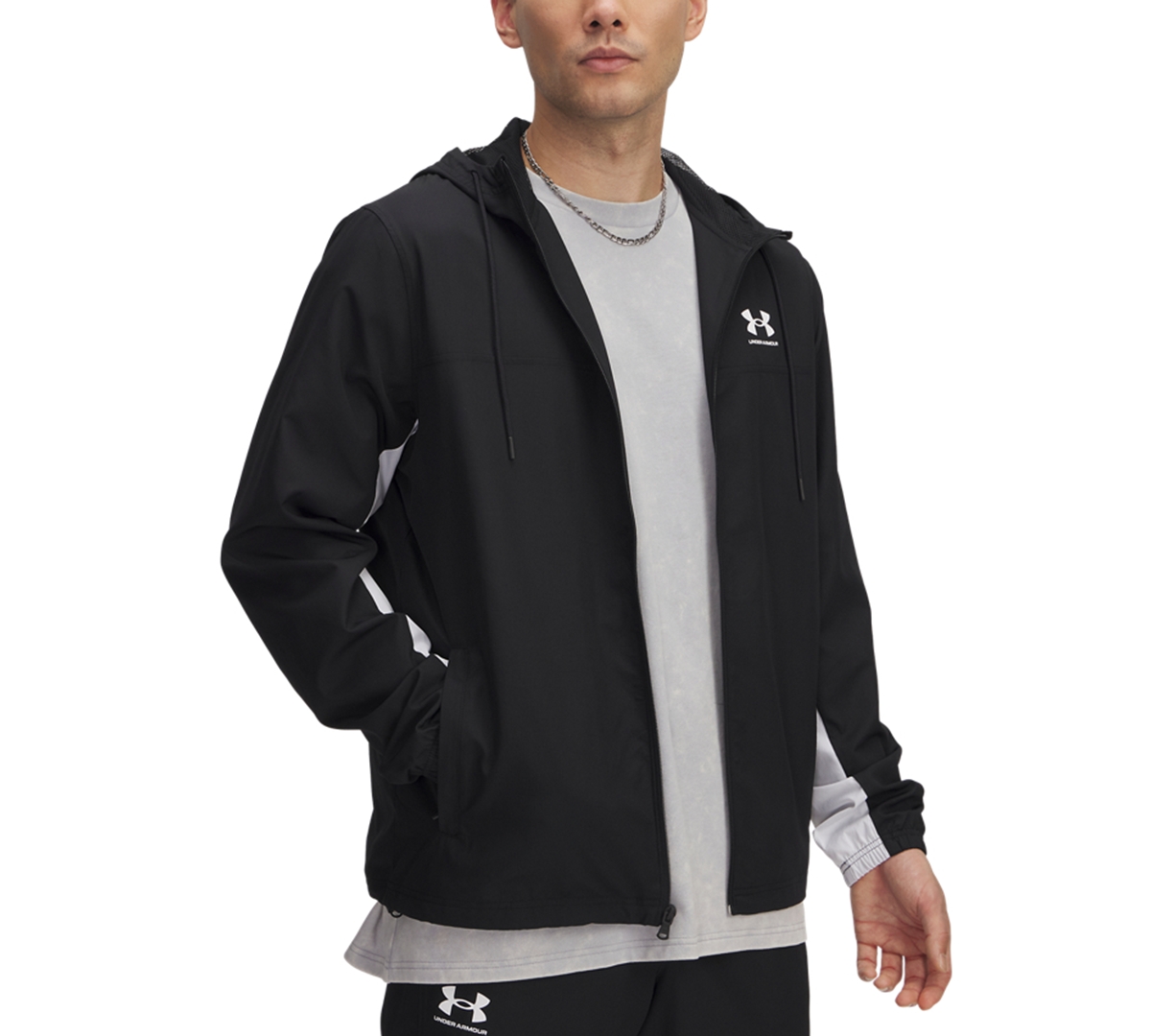 Click here for Under Armour Mens Rival Woven Windbreaker - Black... prices
