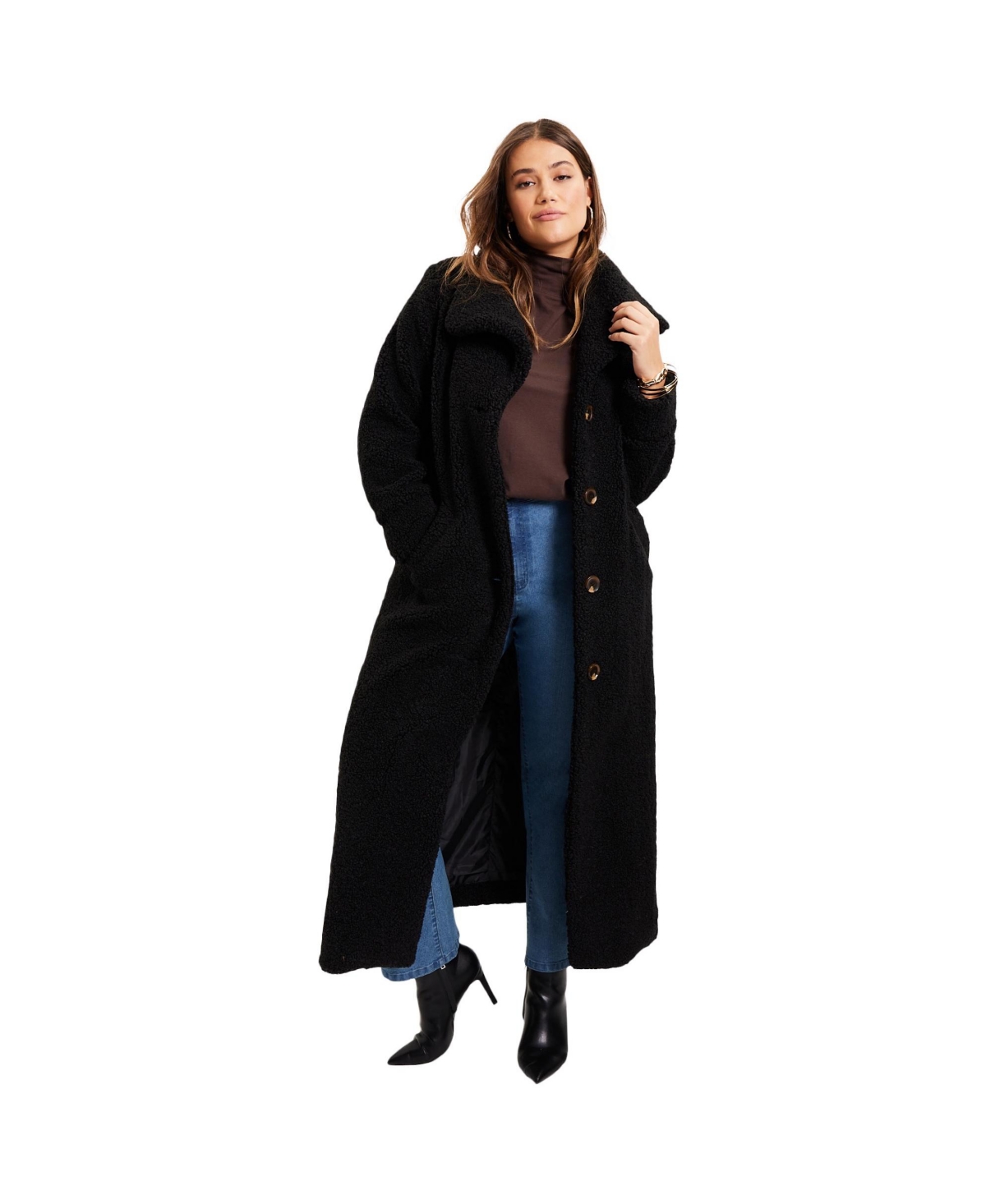 Click here for June + Vie Womens June + Vie Maxi Teddy Fleece Coa... prices