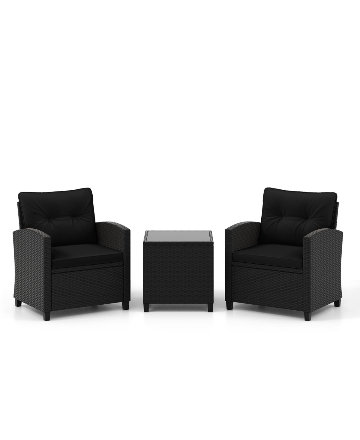 Click here for 3 Pieces Patio Furniture Set with Tempered Glass C... prices